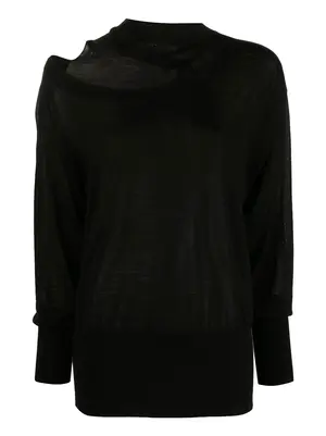 Stella McCartney Cut-out Knitted Top - Black