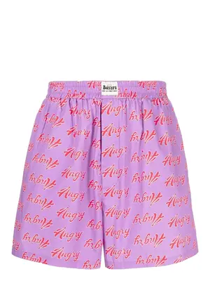 Natasha Zinko Angry Print Shorts - Purple