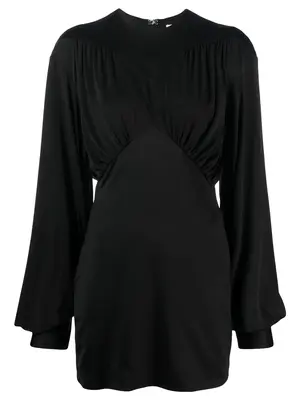 Attico Judy Split-sleeve Minidress - Black
