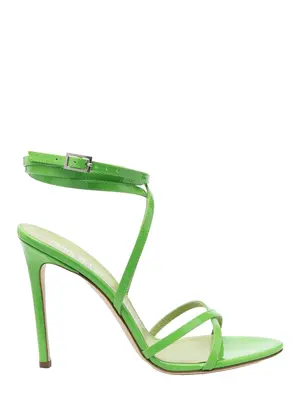 Paris Texas 110mm Lace-up Sandals - Green