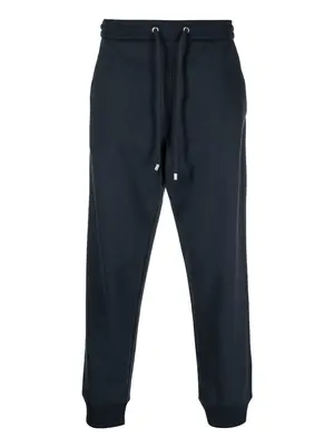 Giorgio Armani Drawstring Wool Track Pants - Blue