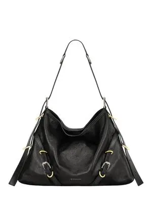 Givenchy Medium Voyou Leather Hobo - Black