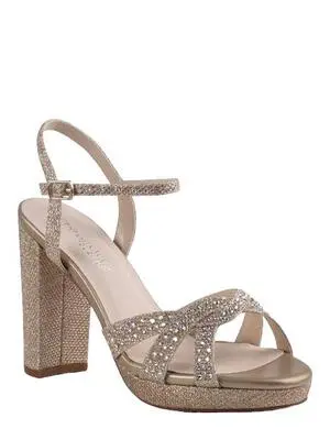 TOUCH UPS Ava Ankle Strap Sandal - Champagne