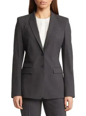 BOSS BOSS "Juicylara" Virgin Wool Blazer With Peak Lapels
