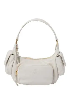 Miu Miu Nappa Leather Pocket Bag - White