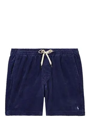 Polo Ralph Lauren Prepster Straight-leg Cotton-corduroy Drawstring Shorts - Blue