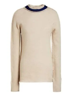 Marni Two-tone Cashmere And Wool-blend Sweater - Beige