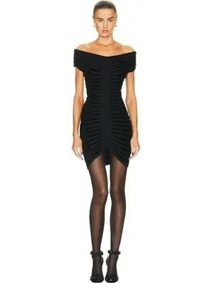 Alaïa 3d Velvet Dress - Noir