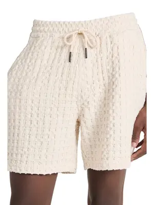 Oas Porto Waffle Shorts - Ecru