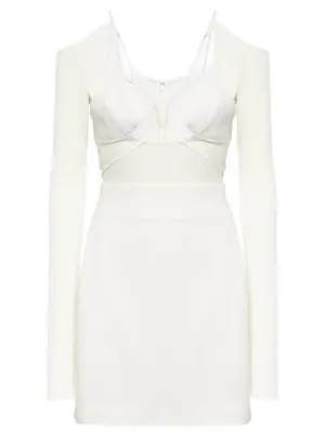 NENSI DOJAKA Bridal Cutout Mini Dress - White