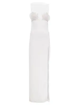 NENSI DOJAKA Bridal Cutout Crêpe Gown - White