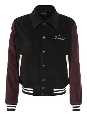 Amiri Corduroy Varsity Jacket - Black