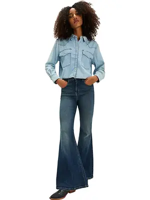 LEEM High-rise Ever Fit Flare Jeans - Indigo Tea