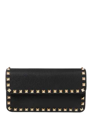 Valentino Garavani - Valentino Garavani Rockstud Textured-Leather Clutch