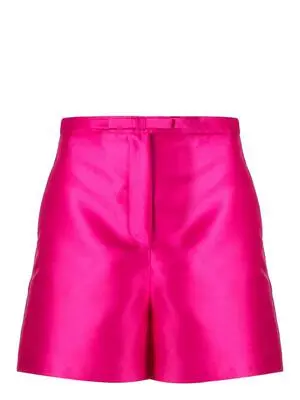BLANCA VITA Satin Tailored Shorts - Pink
