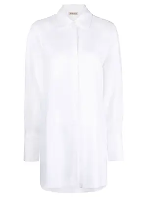 BLANCA VITA Oversized Mini Shirtdress - White
