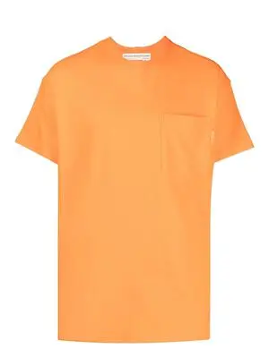 ADVISORY BOARD CRYSTALS Chest-pocket Cotton T-shirt - Orange