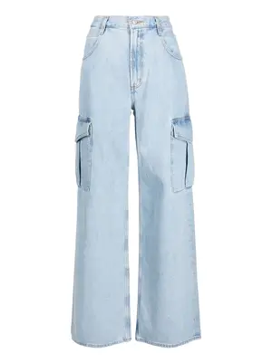 AGOLDE Wide-leg Stonewashed Jeans - Blue