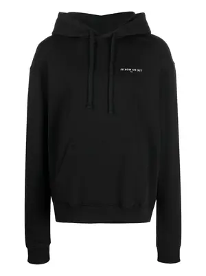 IH NOM UH NIT Graphic-print Cotton Hoodie - Black