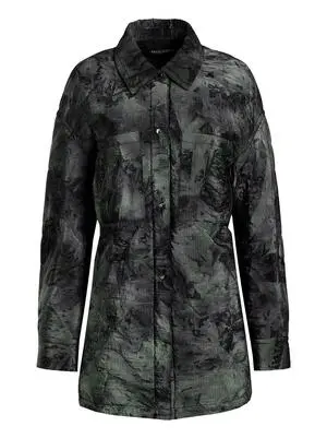 HOLDEN Oversized Printed Quilted Shell Jacket - Anthracite