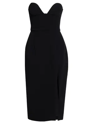 ET OCHS Strapless Crepe Dress - Black