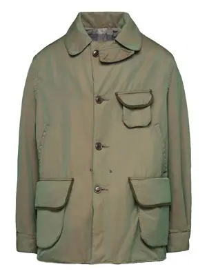 MAISON MARGIELA Distressed Cotton Shirt Jacket - Green