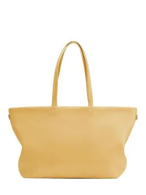 Cuyana Leather Zipper Tote Bag - Yellow