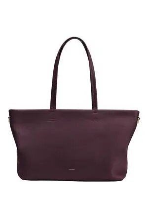 Cuyana Small Easy Zipper Tote Bag Plum