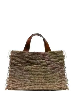 IBELIV Onja Woven Tote Bag - Brown