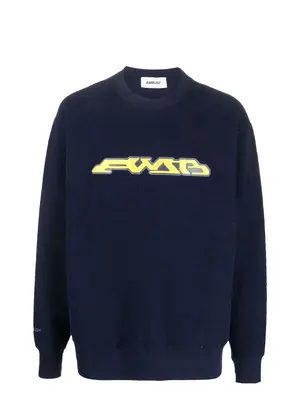 AMBUSH Graphic-print Long-sleeve Sweatshirt - Blue