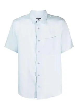 A.p.c. Short-sleeve Linen Shirt - Blue