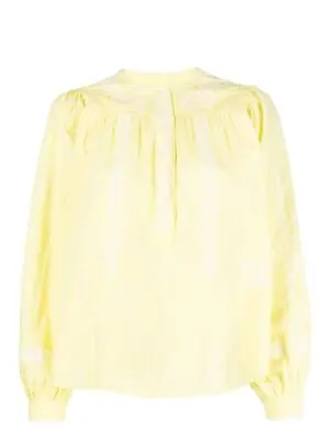 Zadig&Voltaire Embroidered Peasant Blouse - Yellow