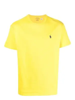 Polo Ralph Lauren Embroidered-logo Cotton T-shirt - Yellow
