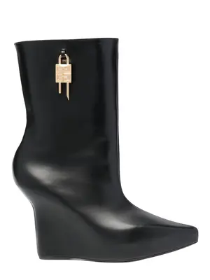 Givenchy 120mm Padlock Wedge Boots - Black