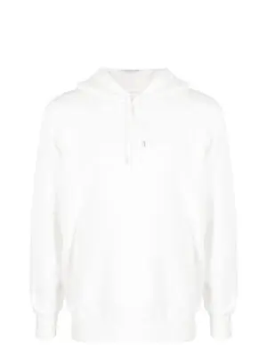 C.P. COMPANY Spray-paint Effect Cotton Hoodie - White