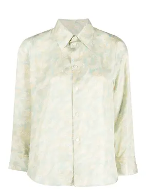 JIL SANDER Floral-print Shirt - Green