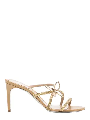 Rene Caovilla Butterfly Embellished Strappy Sandals - Brown