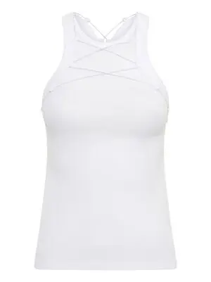 DION LEE Lock Drawstring Tank Top - White