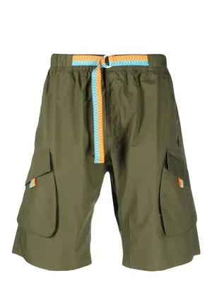 COUNTY OF MILAN Marcelo Burlon Cotton Cargo Shorts - Green