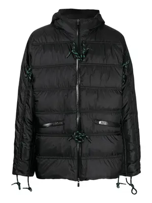 Herno Zipped Hooded Padded Jacket - Black