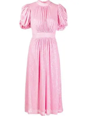 ROTATE BY BIRGER CHRISTENSEN Sequin-embellished Midi Dress - Pink