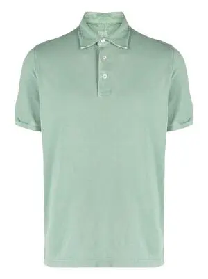 Fedeli Jersey Short-sleeved Polo Top - Green