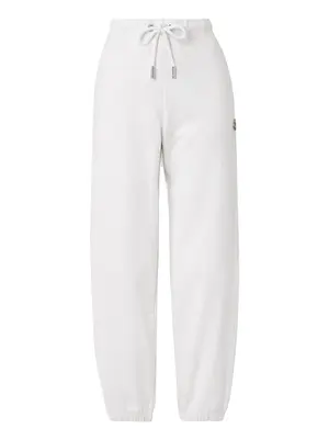 Moncler Tapered Cotton-jersey Track Pants - White