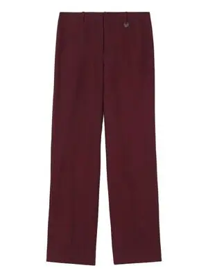 Burberry Wool Tailored High-rise Trousers - Vineyard Red