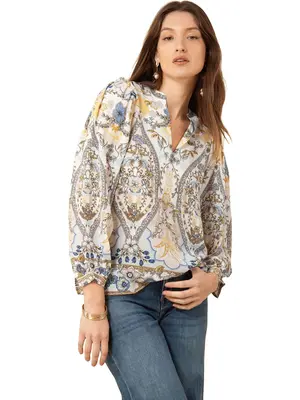 Hale Bob Madison Silk Top - Neutral
