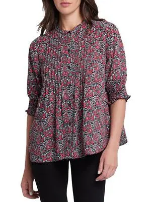 NYDJ Pleated Peasant Blouse - Los Rosales