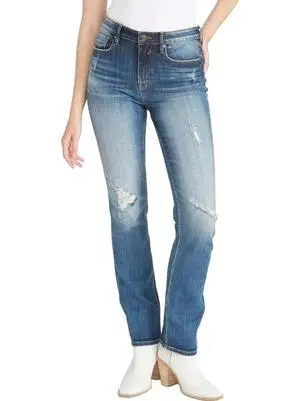 VIGOSS Ace Destroyed High-waist Straight-leg Jeans - Medium Was