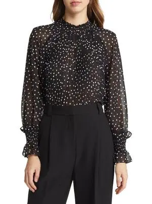 NIKKI LUND Jenna Pleated Blouse - Black