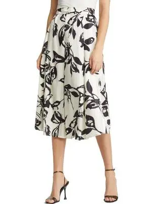 NIKKI LUND NIKKI LUND Ryan Floral Midi Skirt White
