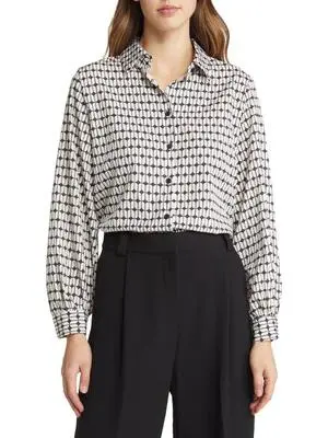 NIKKI LUND NIKKI LUND Leross Geo Print Button-Up Shirt